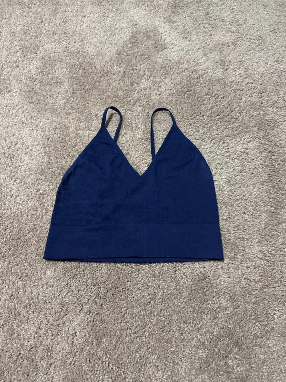 Bozzolo | Tops | Bozzolo Deep Navy Ribbed Crop Tank | Poshmark